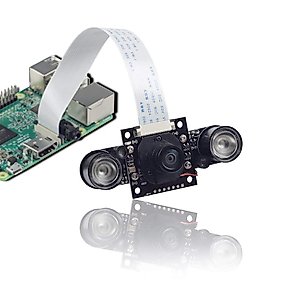 Arducam Day-Night Vision for Raspberry Pi Camera, Automatic IR-Cut Switching All-Day Image All-Model Support, IR LED for Low Light and Night Vision, M12 Lens Interchangeable, OV5647 5MP 1080P