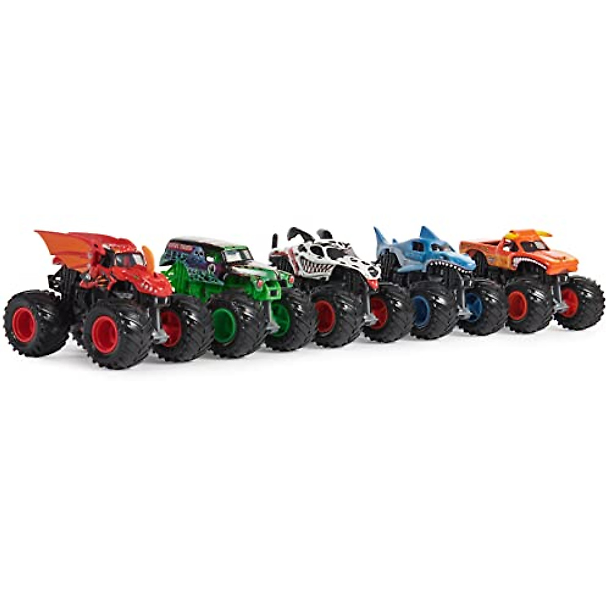 Monster Jam, Official Pit Party 5-Pack of 1:64 Scale Monster Trucks, Kids Toys for Boys and Girls Ages 3 and Up
