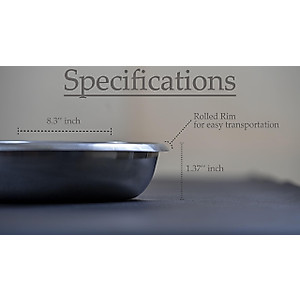MJW Stainless Steel Kidney Dish - 8.3" kidney Shaped Curved Emesis Bowl for Medical, Dentistry and Veterinary Use, Ideal Kidney Basin Lab Instrument Tray