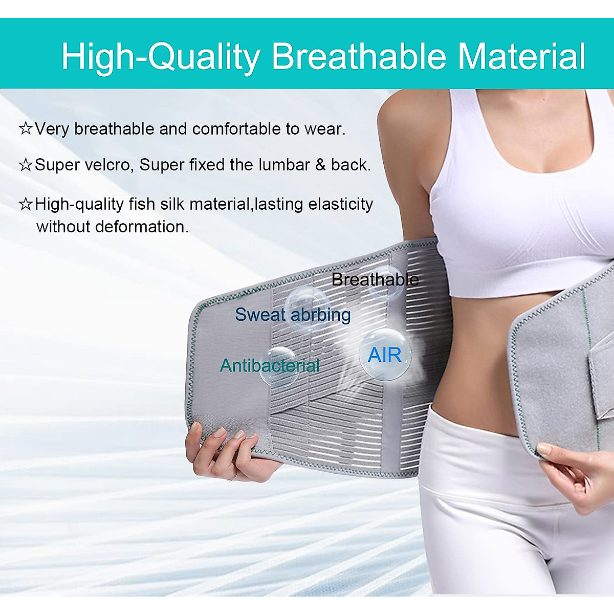 TANDCF Back Support,Entire Back Brace, Lumbar Support Belt for Women & Men, Adjustable Waist Trainer Belt for entire Back Pain Relief, Keeps Your Spine Straight and Safe(XL)