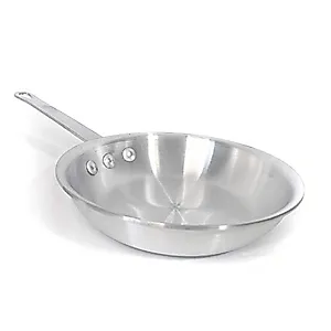 10 Inch Natural Finish Aluminum Frying Pan, Fry Pan, Commercial Grade - NSF Certified