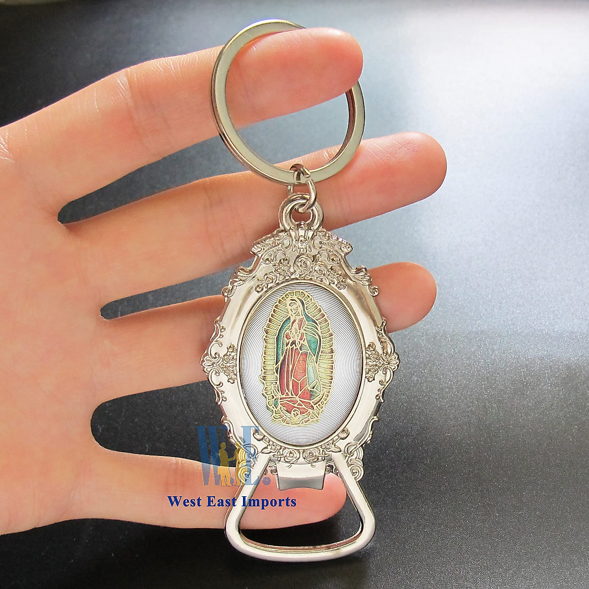 12 Pcs Our Lady of Guadalupe Bottle Opener Keychain Baptism Favor First Communion Gift Recuerdos de Bautizo