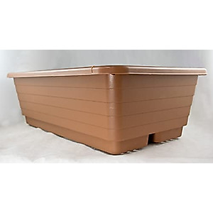 4 Japanese Brown Plastic Bonsai Training Pot/Flower Home Garden Planter 18"x 10.5"x 5.75"