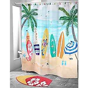 Avanti Linens - Bath Mat, Cotton Bath Rug with Non-Skid Backing, Beach Home Decor (Surf Time Collection)