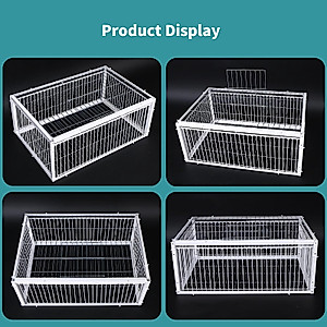 TRAGLO Chicken and Bird Trap Cage, Humane Live Animal Trap Cage with One-Way Entry Door, Metal Control Pigeon Trap with Escape-Proof Design 2CM Encryption Spacing, Easy Assembly (Size : 100x60x26cm)