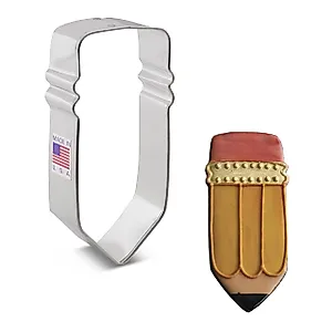 School Pencil Cookie Cutter 4" Made in USA by Ann Clark