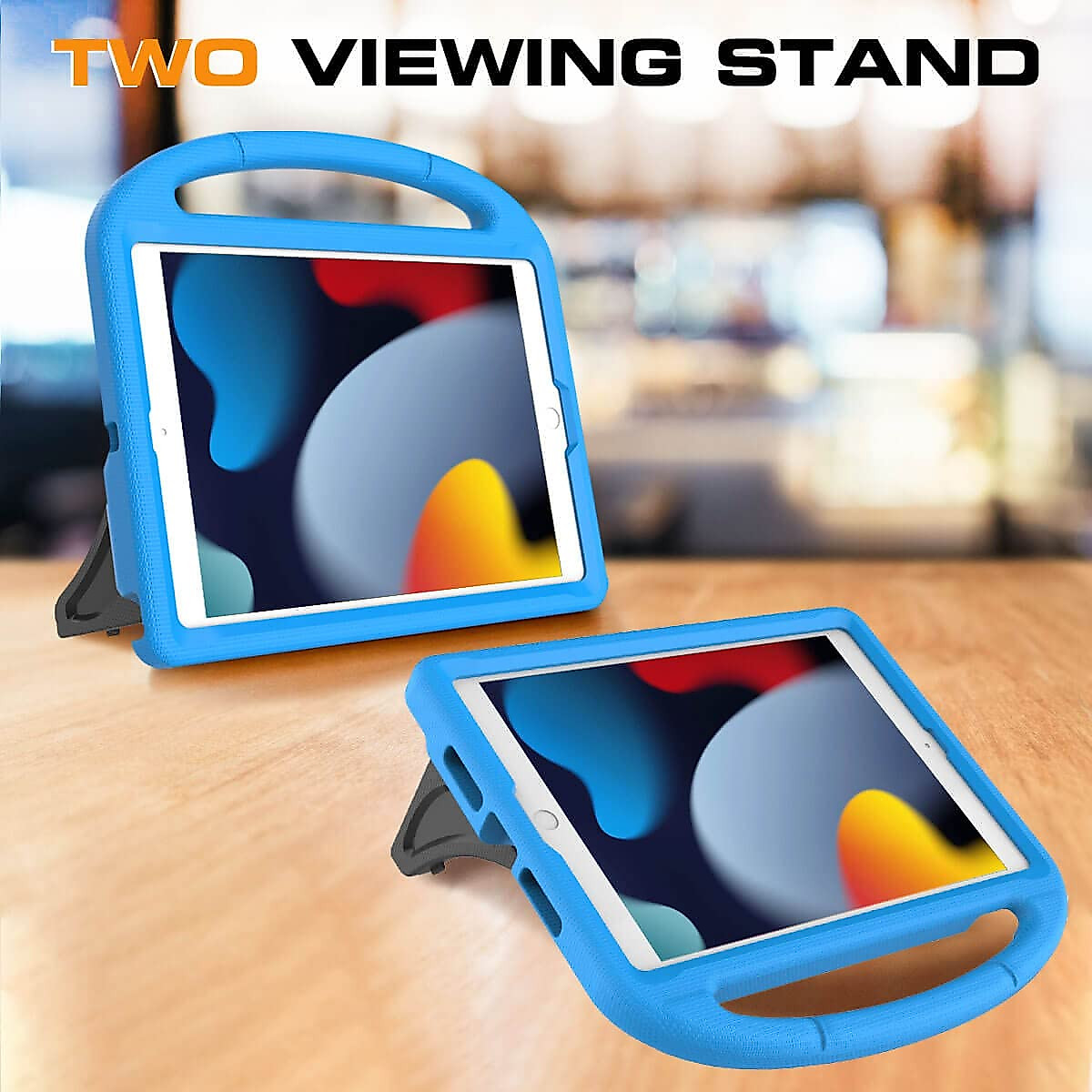 MOXOTEK Kids Case for iPad 10.2 & 10.5, Case for iPad 9th/8th/7th Generation 10.2 Inch 2021 2020 2019, Durable Shockproof Handle Stand Protective Cover for iPad Air 3rd Gen/Pro 10.5 Inch, Blue