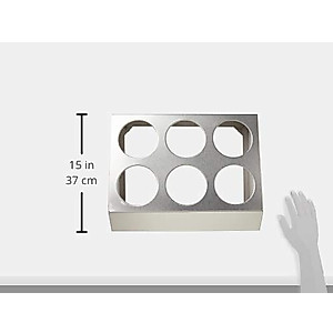 Winco 6 Hole Flatware Cylinder Holder, 2-Tier