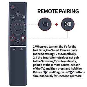 BN59-01266A RMCSPM1AP1 Replacement Voice Remote Control for Samsung 4K Smart LCD LED QLED UHD HD TV QN65Q7FD UN75MU630D UN50MU630D UN65MU850D UN43MU630D UN55MU630D UN55MU650D UN55MU700D UN55MU800D