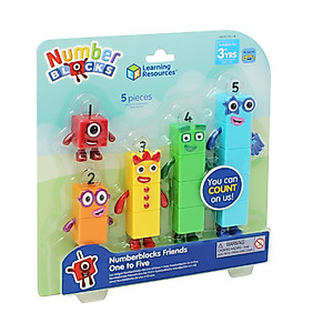 Learning Resources Numberblocks Friends One to Five, Official Collectible Toys, Includes Numberblocks One, Two, Three, Four and Five, Suitable for Display and with Posable Arms for Realistic Play