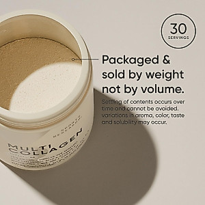 Sports Research Multi Collagen Protein Powder (Type I, II, III, V, X) with Hyaluronic Acid + Vitamin C | 5 Types of Food Based Collagen, 30 Servings (Unflavored)