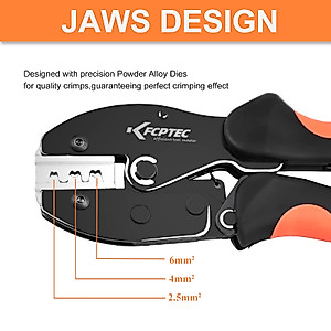 KF CPTEC - Crimper for Solar Plug Connectors - Solar PV Cable Crimping Tool for Solar Connectors, AWG14-10, 2.5/4/6mm², Solar Crimper