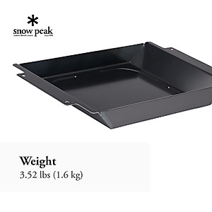 Snow Peak Grill Half Deep Depth Plate, Black