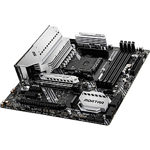 MSI MAG B550M Mortar WiFi Gaming Motherboard (AMD AM4, DDR4, PCIe 4.0, SATA 6Gb/s, M.2, USB 3.2 Gen 2, AX Wi-Fi 6, HDMI/DP, Micro-ATX, AMD Ryzen 5000 Series Processors)