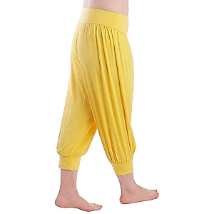 LKXHarleya Women Modal Harem Yoga Pants Loose Casual Fold Over Pilates Capri Pants Yoga Pants