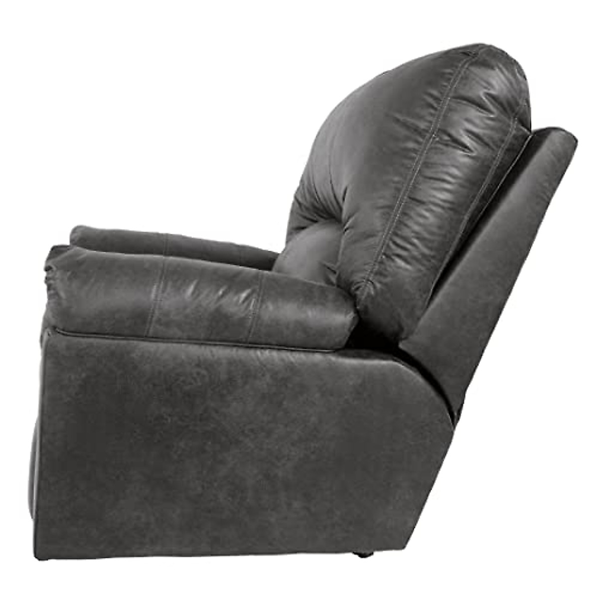 Signature Design by Ashley Bladen Faux Leather Manual Rocker Recliner, Gray