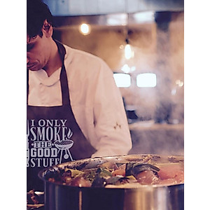 OzosKeiw BBQ Apron for Men, Mens Aprons for Grilling Cooking Grill Chef Kitchen Grilling Gifts for Men Dad Father Friends Thanksgiving Christmas Fathers day …, One Size