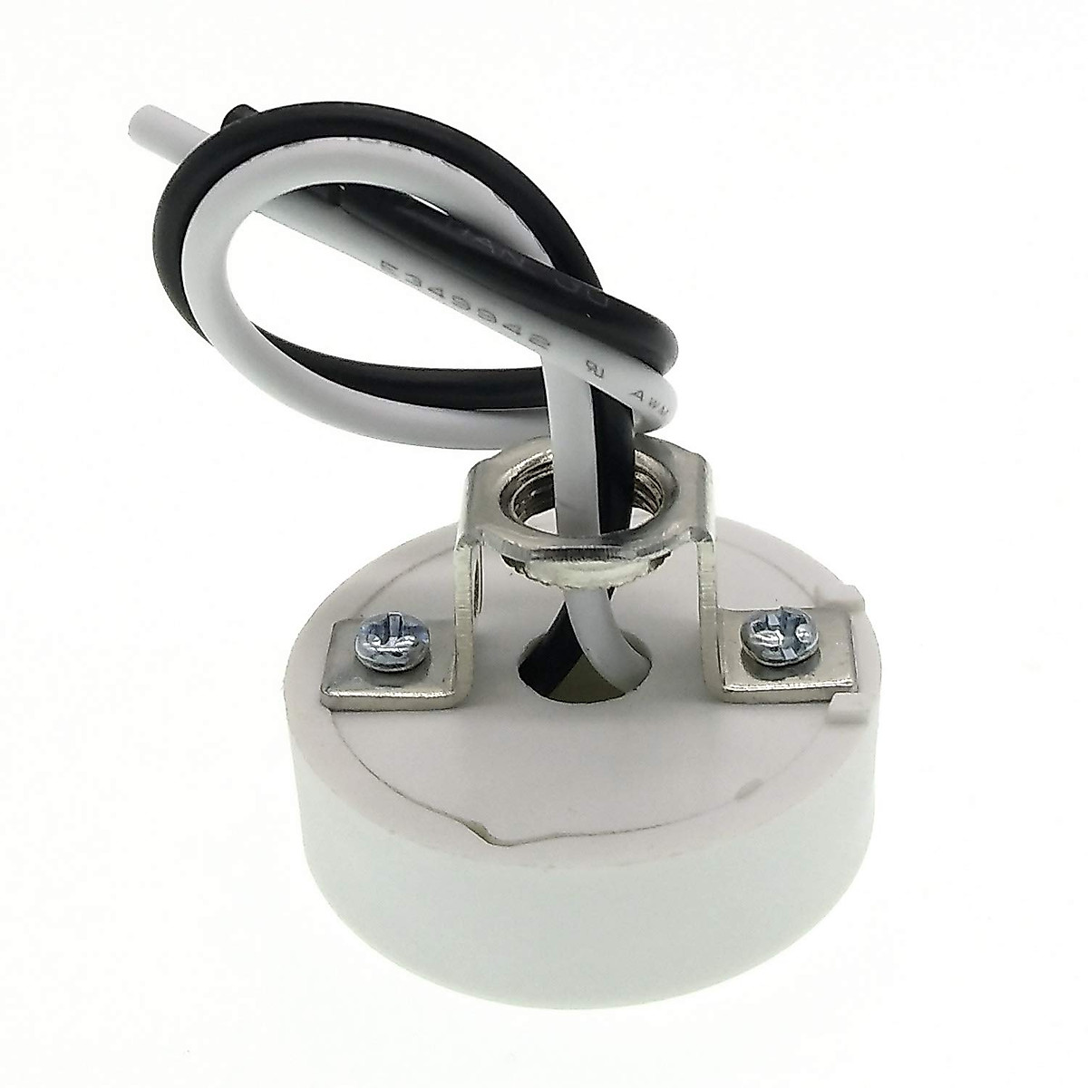 GU24 Plastic Keyless Socket with Bracket,TWDRTDD Bi-Pin (GU24) Base Twist and Lock Base Lamp Holder with 5.9 Inch Wire for CFL Lamp (3-PACK)