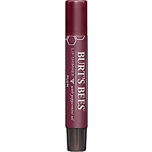 Burt's Bees 100% Natural Moisturizing Lip Shimmer, Plum - 1 Tube