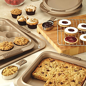 Anolon Advanced Nonstick Bakeware Set / Baking Pans with Grips - 5 Piece, Brown