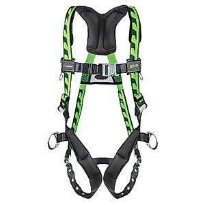 Miller Titan by Honeywell ACMB-TB-BDP/UGN AirCore Full Body Harness, Large/X-Large, Green