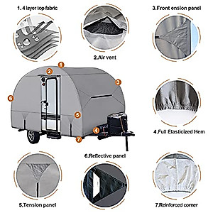 Leader Accessories Travel Trailer Cover R-Pod Cover RV Cover, Fits RP-151 (Model 1- Up to 13'7"L)