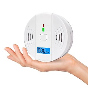 USBNOVEL Carbon Monoxide Detector,Battery Operated CO Monitor Alarm Detector with Sound Warning and Digital LCD Display for Home,Complies with UL2034 Certified (Batteries NOT Included)