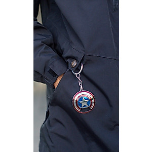 Nidavellir Shield Keychain Bottle Opener, Beer Gifts Bottle Opener for Men, Husband, Dad, Grandpa, Boyfriend (Silver)