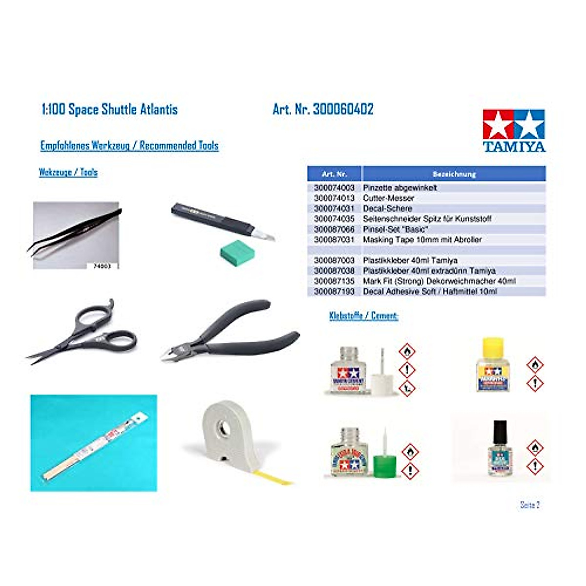 Tamiya Models Pace Shuttle Atlantis Model Kit