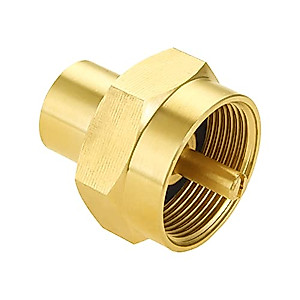 ANPTGHT 1LB Propane Gas Bottle Refill Adapter with 1/4" Female NPT Thread 1-lb Tank Brass Fitting Grill Stove Connector, Pack of 2