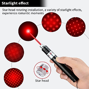 DOLOEDY High Power Green Laser Pointer Clicker Lazer Pointer Long Range for Indoor Interactive Teaching, Outdoor Cat Toys Pointer, Bright Clicker for Dog Training Exercise USB Recharge