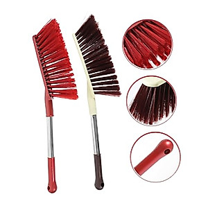 Hohopeti 2pcs Soft Brush Cleaning Hand Whisk Broom Furniture Clothes Broom Dusting Brush Hair Broom Brush Bench Fireplace Duster Car Hand Broom Counter Duster Hand Brush Bed Couch Broom Abs