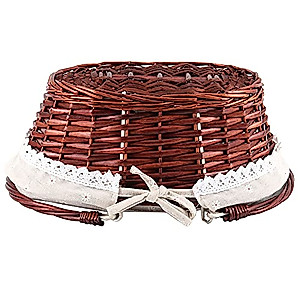 2 Pack Brown Wicker Woven Bread Basket with Handle, Oval Willow Woven Basket with Cotton Cloth Lining1