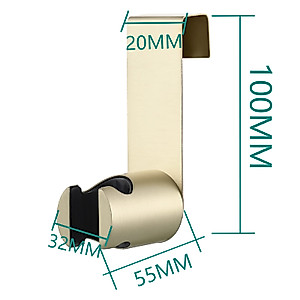 Hand Shower Holder Brushed Gold, Biveah Stainless Steel Toilet Tank Mounting Bracket Hanger for Bidet Sprayer, KZS005BG