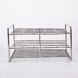 Adamas-Beta Stainless Steel Test Tube Rack,20 Place,5x4 Format,Wire Constructed,Outer Diameter Permitted of Tubes 29-31mm