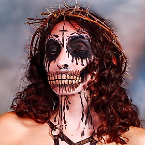 75+ PCS 21 Sheets Halloween Prank Makeup Temporary Tattoos, Horror Clown Face Tattoos, Face Decals Fake Tattoos for Adults and Kids, Zombie Makeup Scar Cosplay Halloween Tattoos for Party Halloween