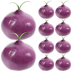 SAFIGLE 10pcs Home Decor Onion Fake Vegetable Model Desktop Decor Vegetable Photo Props Simulation Vegetables Decor False Food Model Artificial Vegetable Decor Foam Fake Fruit Pretend