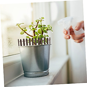 Happyyami Mini Wood Picket Fence Rustic Christmas Decor Mini Plants Border Fencing Garden Fence No Dig Fence Brown Outdoor Christmas Decorations Miniature Fence Fairy Child Flower Bed Wooden