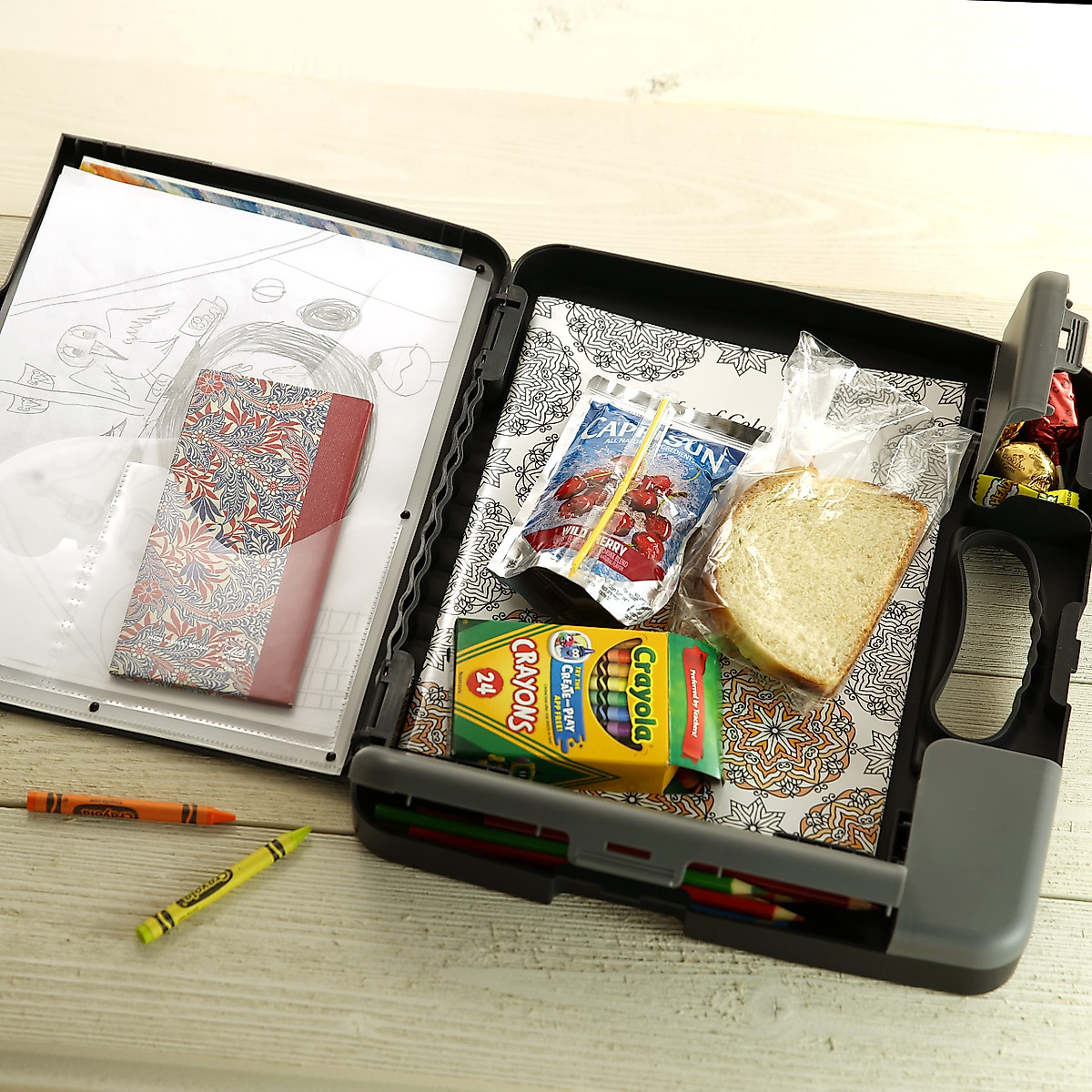 Officemate Portable Clipboard Storage Case, Charcoal (83301)