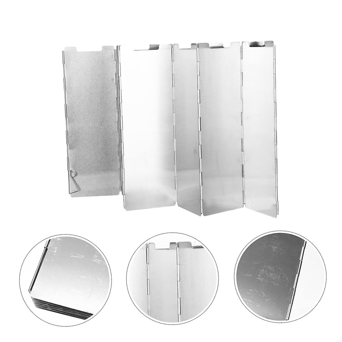 Anneome Aluminum Alloy Windshield BBQ Windscreen Stove Wind Protection Camping Supply