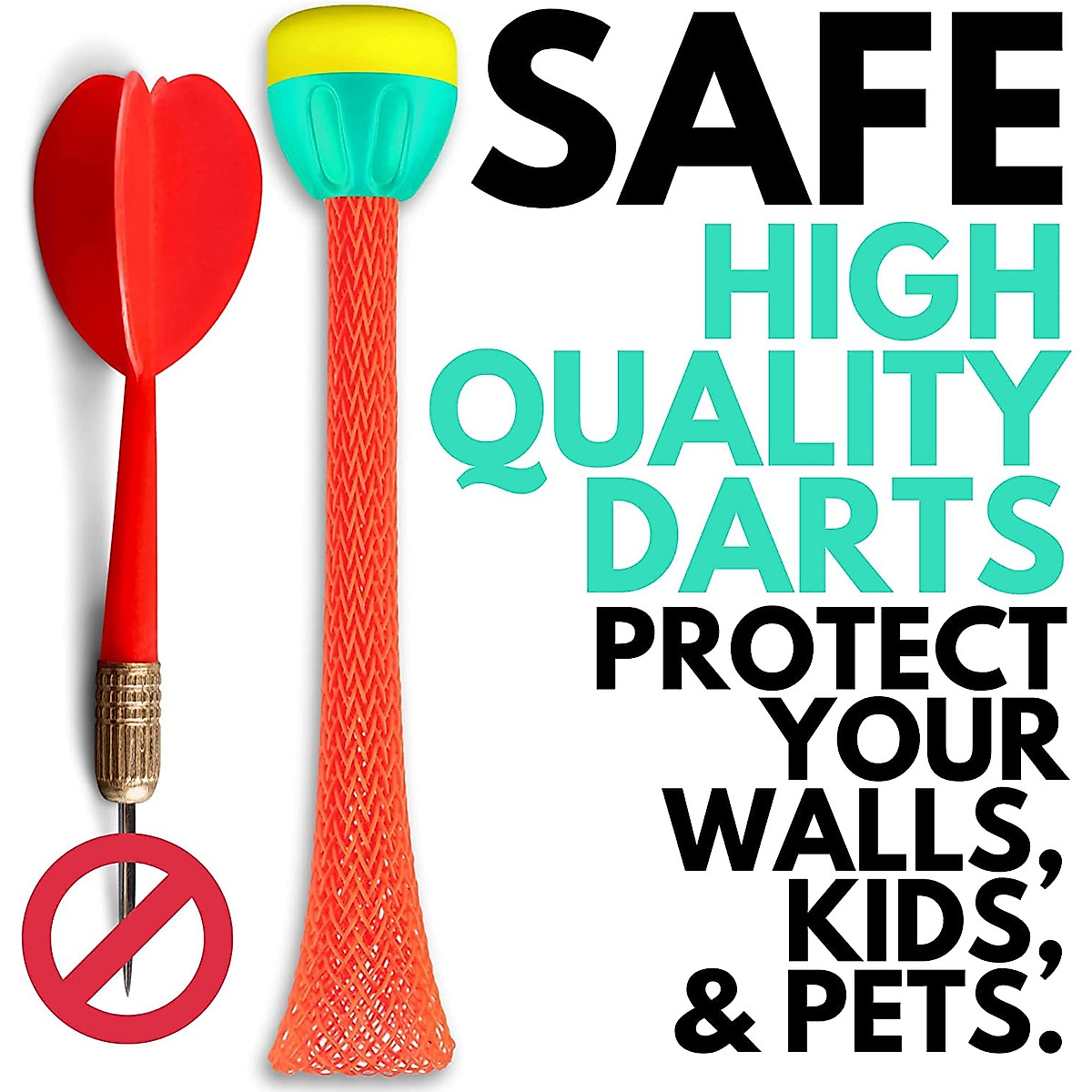 Doinkit Dart Magnetic Dartboards - Large Premium Design - 6 Kid Safe Durable Doinkit Darts - 20+ Fun Indoor Party Game for Kids and Adults