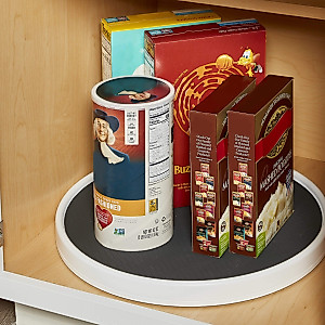 Copco Pro Non-Skid Pantry Cabinet Lazy Susan Turntable, 18-Inch, Charcoal