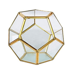Michaels Bulk 12 Pack: 5.5”; Gold Octagon Glass Terrarium by Ashland™