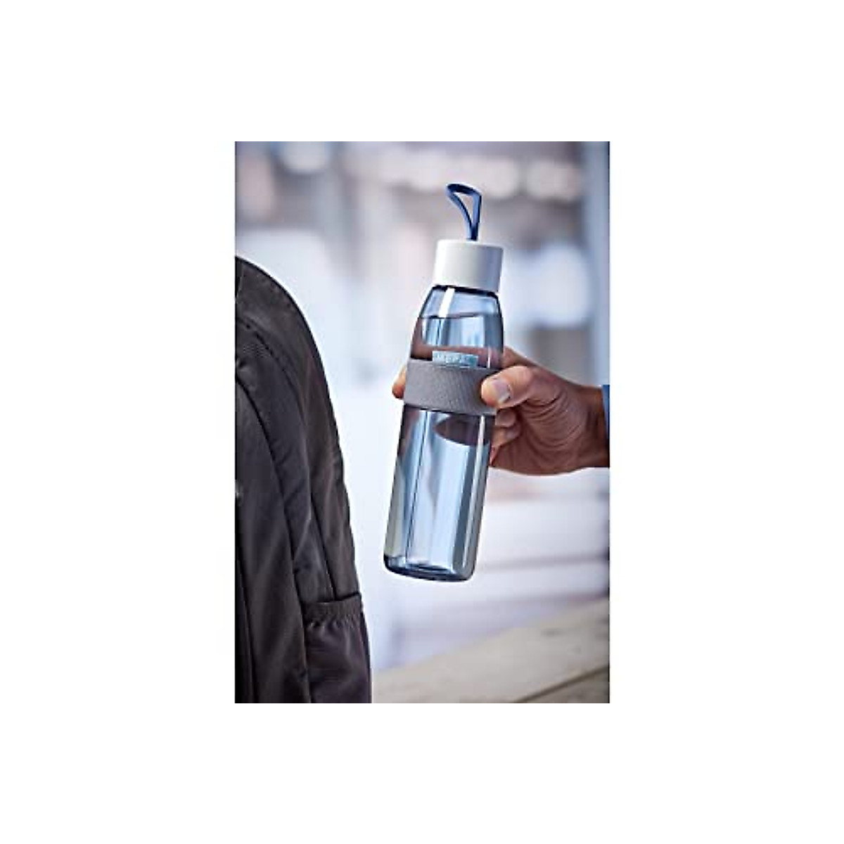 MEPAL, Water Bottle Ellipse with Lid, BPA Free, Nordic Green, Holds 23 oz, 1 Count