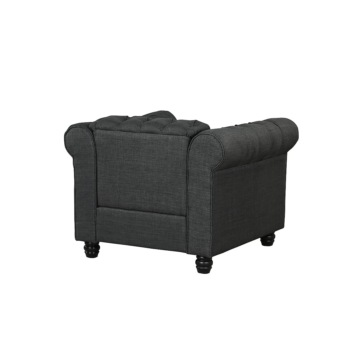 US Furnishing Living Room, Chair for Living Room Furniture Sets, Linen Fabric, Dark Grey (Chair)