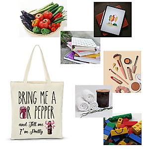 ZJXHPO Soda Tote Bag Soda Addict Reusable Grocery Shopping Bag Vodka Drinker Shoulder Bag Soda Drinking Lover Gift (Pretty Tote)