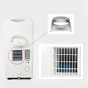 Portable Air Conditioner Exhaust Hose Coupler - 5.9 inch/6 inch AC Hose Coupler Extension, Portable Window Adapter A/C Unit Tube Connector Mobile air Conditioning Accessories (Square to Round)