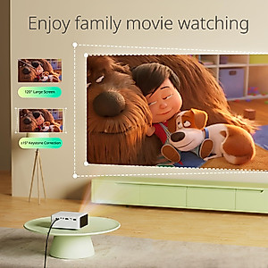 Mini Projector - 1080P Full HD Supported YOTON Portable Projector Y3, Gift for Kids, Phone Projector for Home Theater, Movie, Cartoon, Compatible with PC/Tablet/Fire Stick/iOS and Android Phone