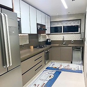 AGELMAT Kitchen Mat,[2PCS] Memory Foam Anti Fatigue Floor Mat Waterproof Standing Kitchen Rugs and Mats for Office, No-Slip Ergonomic Carpet for Sink Garage Laundry