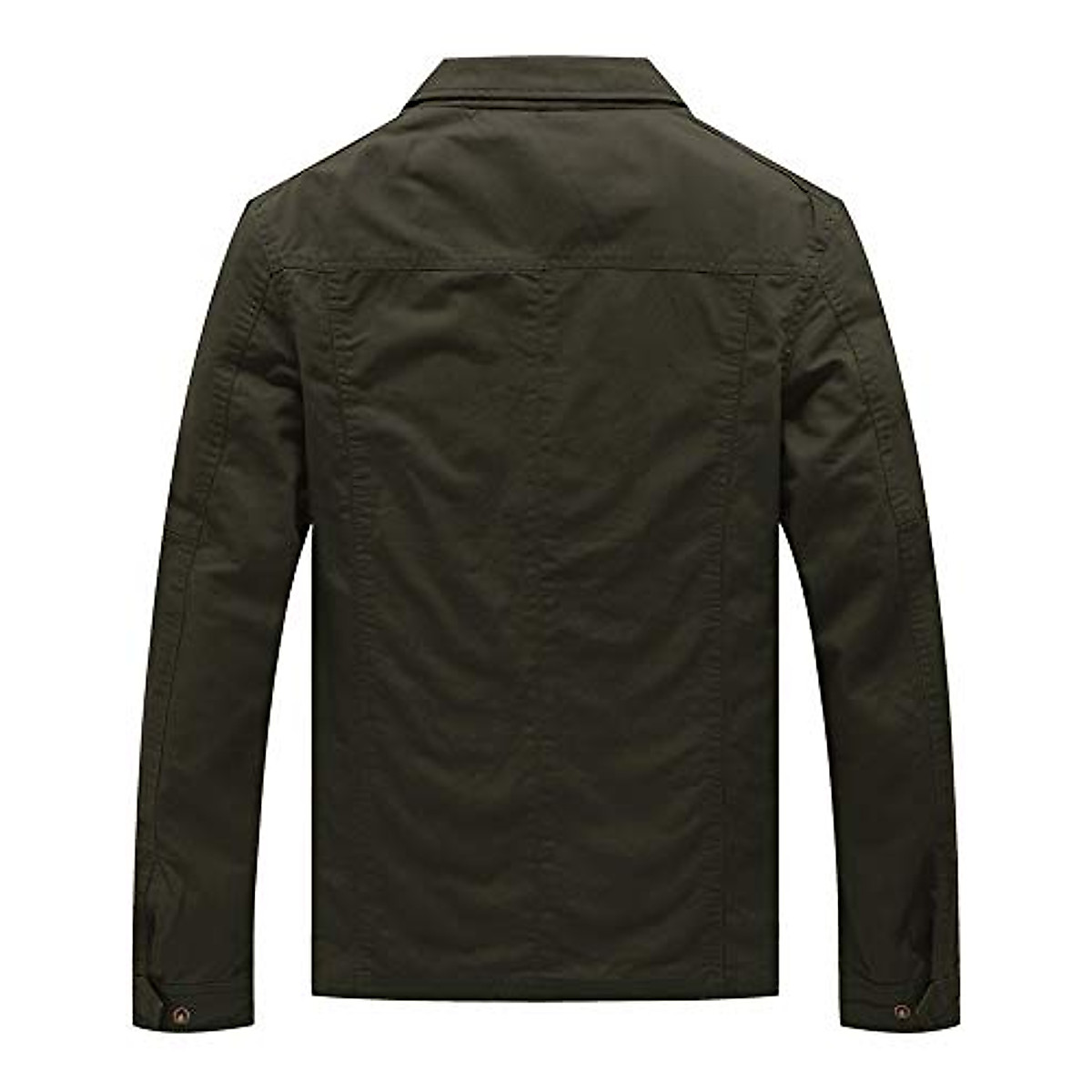 WenVen Men's Casual Tactical Barn Coat Jacket (Army Green, M)